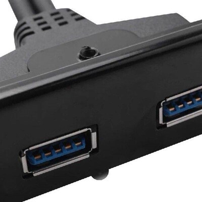 2X USB 3.0 Front Panel Hub 2 Port Expansion Bay 20 Pin To