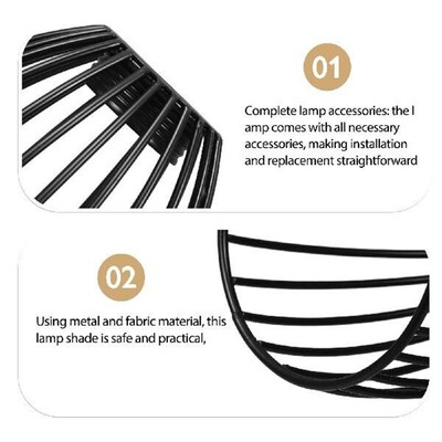 Nordic modern Wrought Iron Bird Cage Lampshade Retro Table