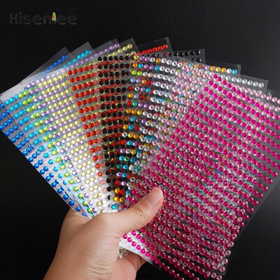 3mm4mm5mm6mm Resin Personality Rhinestone Crystal Car Decal
