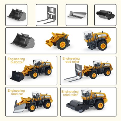 9 Styles Alloy Engineering Diecast Truck Toy Car Constructio