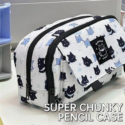 Cute Cat Pencil Case Large Capacity Pencil Bag Multi Functio