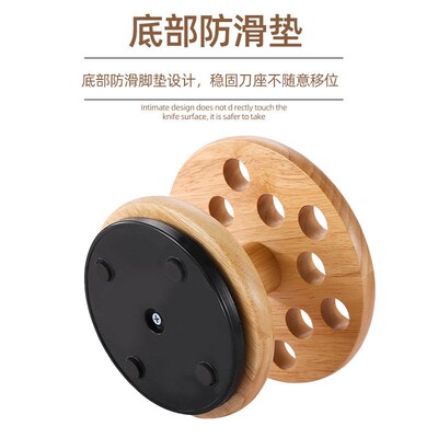 Hair wooden rotating scissors barbershop storage rack