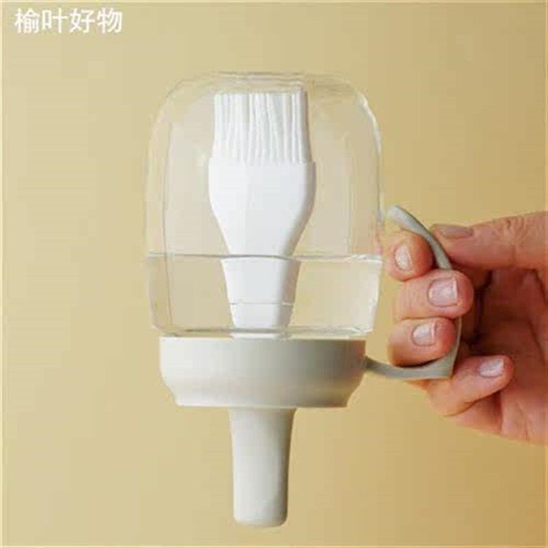 把手油刷油瓶一体玻璃带瓶壶耐高温家用厨房烧烤烙饼神器硅胶刷子