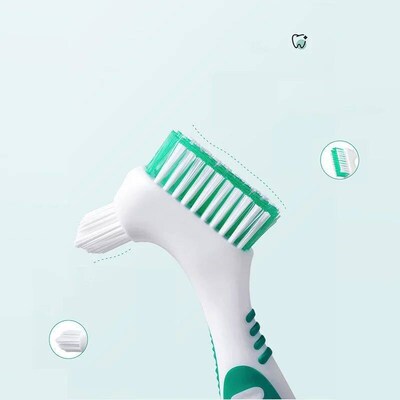 1pc Denture Toothbrush Cleaning Brush Double Sided Denture B