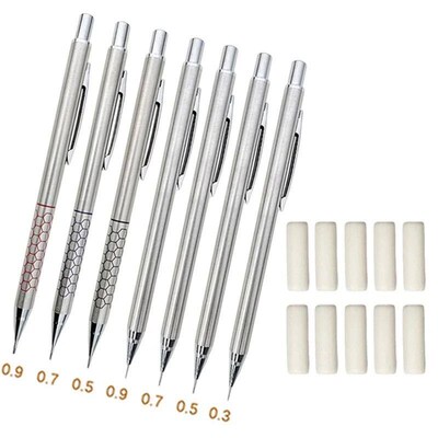20pcs/set Mechanical Pencil Tail Eraser Portable Replaceable