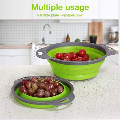 Collapsible Colander Basket Washing Basket Drain Tool
