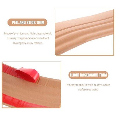 Self-adhesive Baseboard Tile Molding Wall Trim Peel and