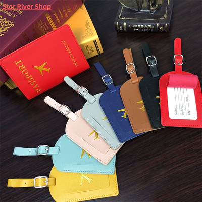 Travel Accessories Creative Aircraft PU Leather Luggage Tag