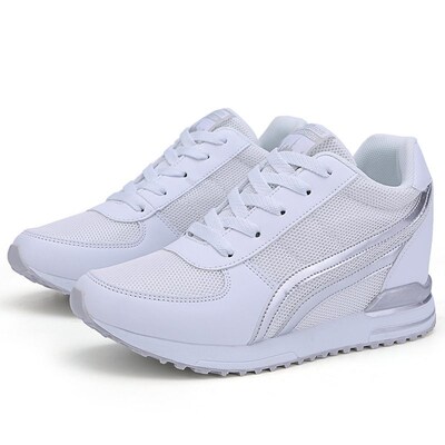 Cross-border Foreign Trade Mesh Height Incr Womens Shoes Wh