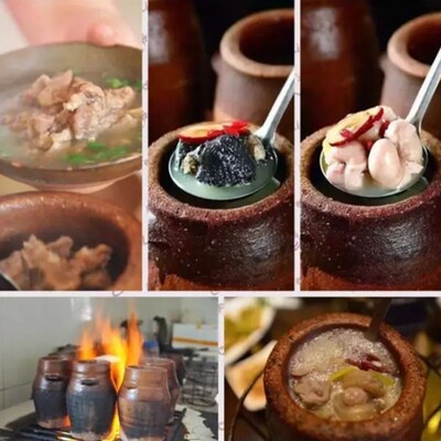 大小号鸡羊肉闷罐陶瓷可明火加热汤罐土砂锅罐商用土菜馆土罐砂锅