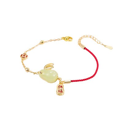 Benmingnian Rabbit Luckies Nafu Coin Red Rope Brlet Retro Te