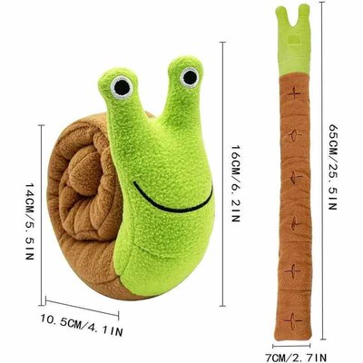 Dog Plush Squeak Toy Pet Sniffing Snails Toys Chewing Bite R