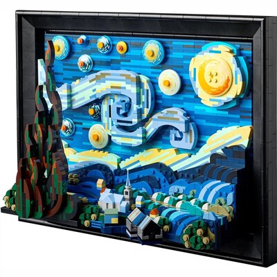 Compatible 21333 Vincent Van Gogh The Starry Night Building