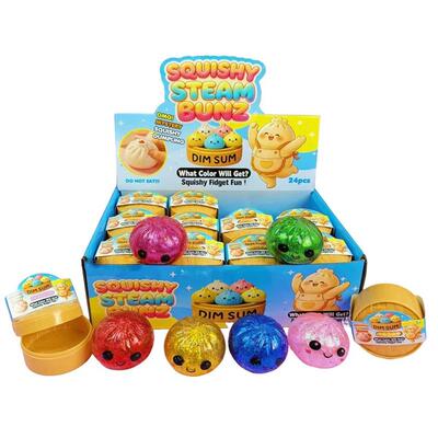 Glitter Dumpling Squishy with Box Dumplings Sensory Steamer