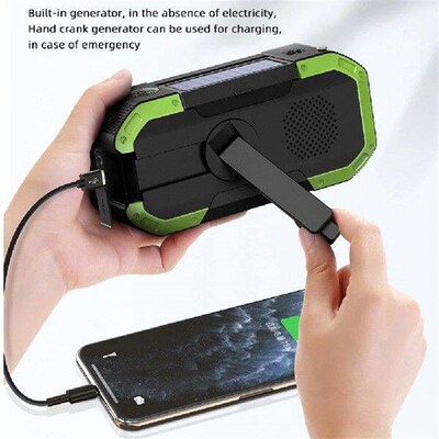 Hand Crank Solar Radio AM/FM Outdoor Emergency Radio LED