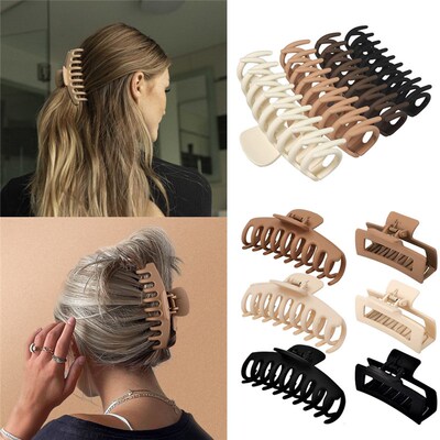Hot Sale Solid Color Claw Clip Large Barrette Crab Hair Claw