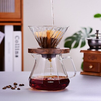 Glass ffee Filter Cup Sharing Pot Hand Brewed ffee Pot Set D