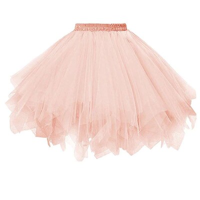 Women Vintage Tulle Skirt Short Tutu Mini Skirts Adult Dance