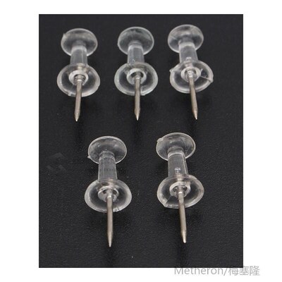 *40Pcs Clear Push Pins Drawing Pins Notice Cork Board Pins T