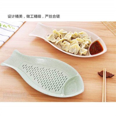 Fish type dinner plate household dumpling plate dish tablewa