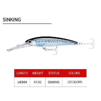 1Pcs 140mm 47.6g Big Trolling Minnow Fishing Isca