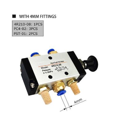 5 Way Push Pull Pneumatic Valve 4R21008 2 ition with