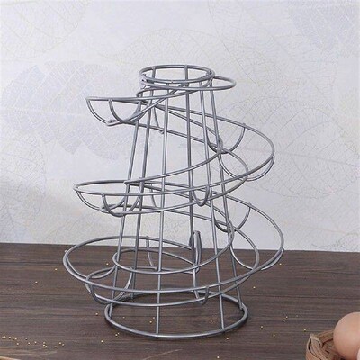 Spiral Egg Rack Wrought Iron Egg Stand Multi-functional Egg