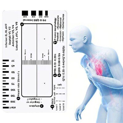 ECG 7 Step Ruler Portable ECG Guide Measurement Tool