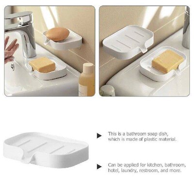 Self-Draining Soap Dish Plastic Soap Holder Reusable Soap