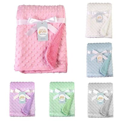 76*102CM Baby Blanket Warm Double Layer Swaddle Wrap Newborn