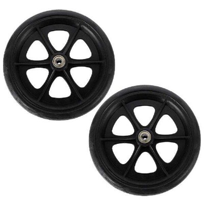 2 Pcs Wheelchair Front Parts Strollers Wheels 6 in Drive
