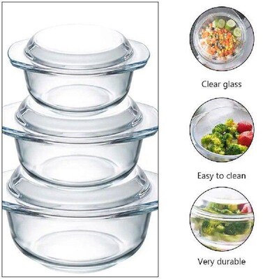 Tempered Glass Bowl Microwave Safe Oven Resistant