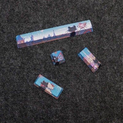PBT Keycap Set OEM Height For Esc Enter 6.25u Spacebar 4PCS