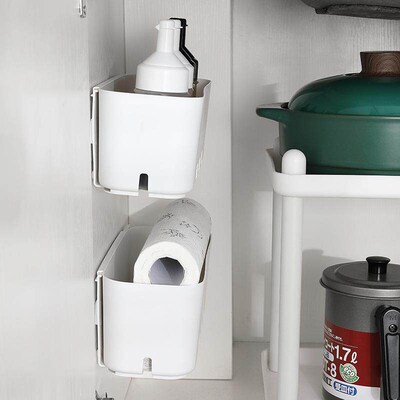 Drawer-style cabinet storage rack, multi-functional, no-dril