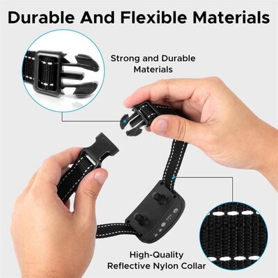 Pet Dog Training Collar Anti Barking Device USB Electric Ult