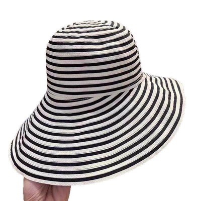 【Free Shipping】New Korean Style Foldable Summer Striped Fi