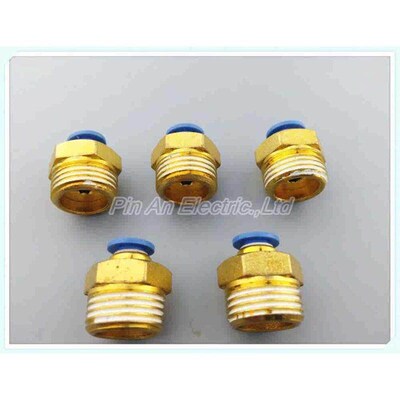PC6-04 6mm to 1/2 Pneumatic Connectors male straight one-to