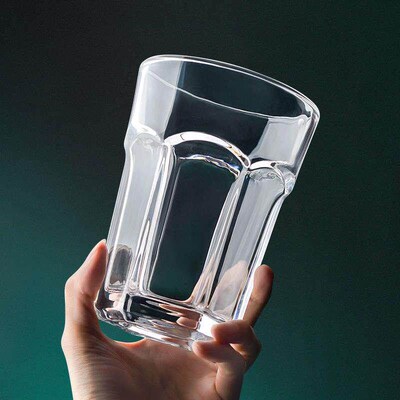Fujia White Beer Cup Glass Six-edged Bar Beer Cup