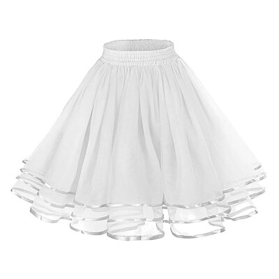 A-Line Women Tutu Skirt Versatile Sretchy Mini Flared Casual