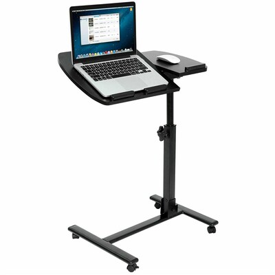Angle Height Adjustable Rolling Laptop Desk Over Sofa Bed No