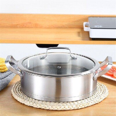3pcs 430 Stainless Steel Pot Set Thickened Multilayer