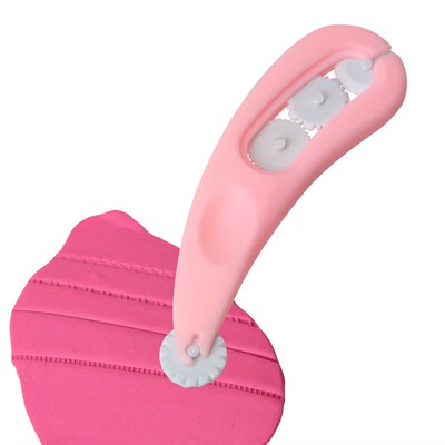 HOOMIN 4 Wheels Fondant Embosser Cutter Icing Stitching Cutt