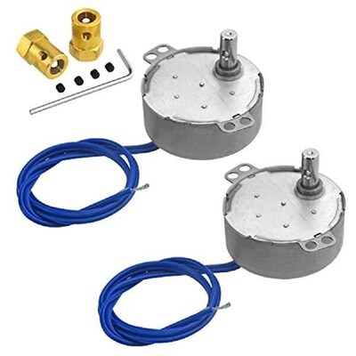 2 Electric Synchronous Motors with Brass Couplings for