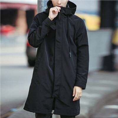 Windbreaker Mens Mid-length British-style Korean-style rend