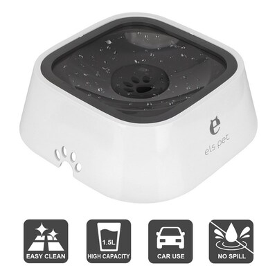 Cat Dog Water Bowl Anti-Overflow 1.5L Pet Fountain Carried F