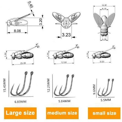 Fishing Bait Bionic Fly Fishing Lure Set with Sharp Hooks