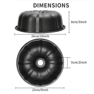 Fluted Tube Pan Steel Bunte Cake Pan Bundt Pan Baking