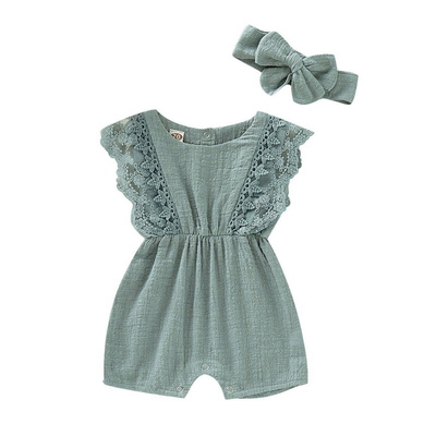 Summer Baby Girl Rompers Newborn Baby Clothes Toddler Flare