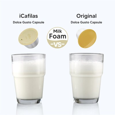 Reusable Coffee and Milk Foam Capsules for Nescafe Dolce Gus