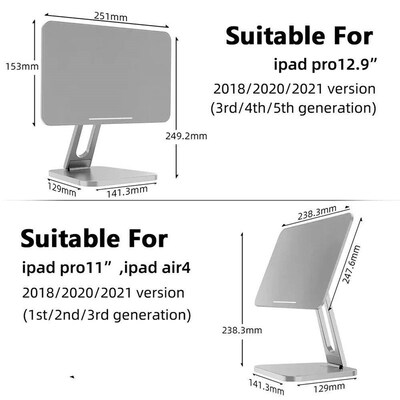 Xnyocn Tablet Stand 360 Rotation Aluminum Alloy Suspended Ma